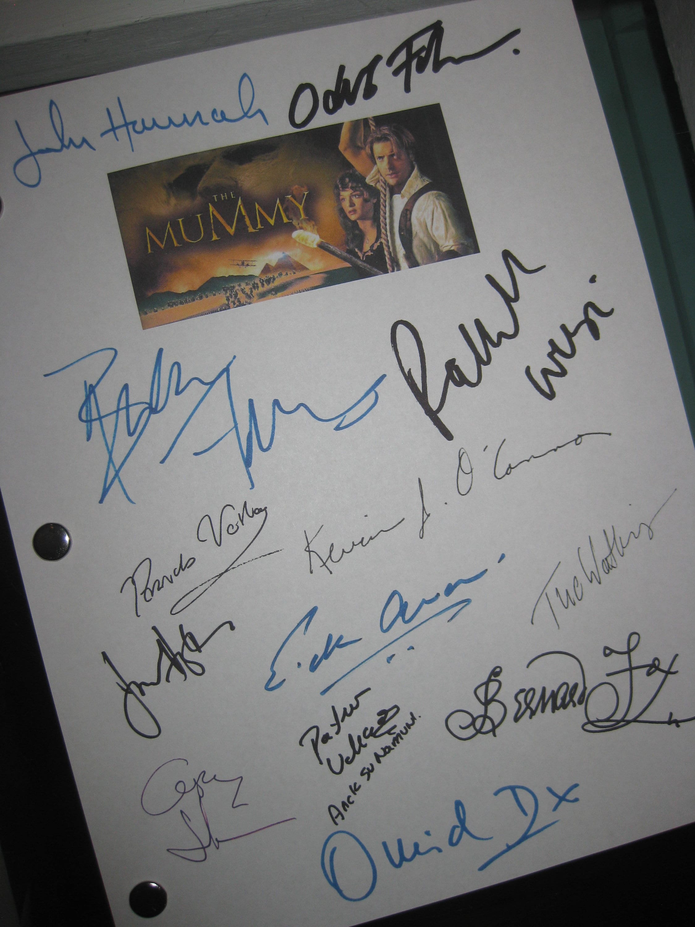The Mummy Signed Movie Film Script Screenplay X13 Autograph Brendan ...