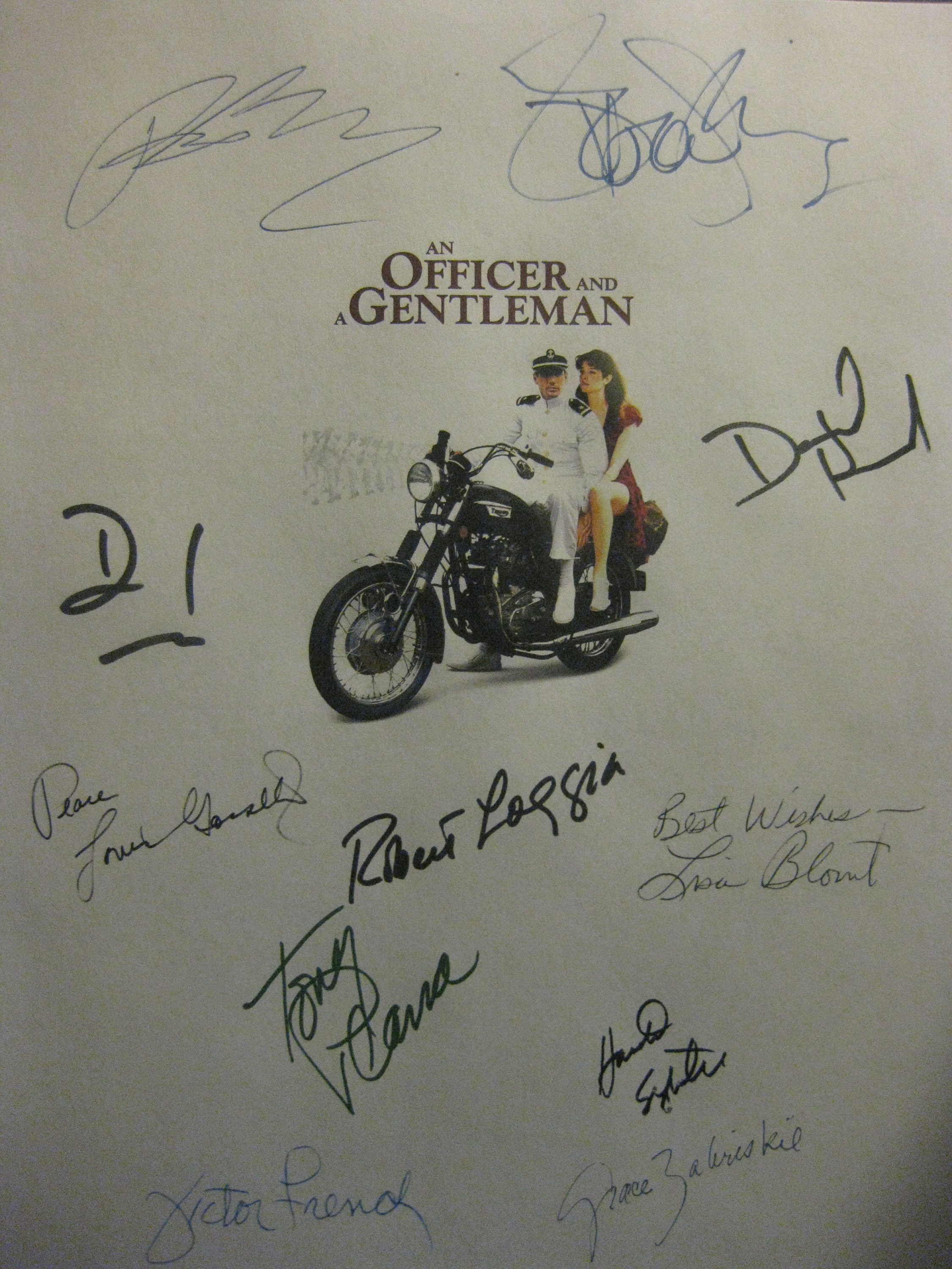 An Officer and a Gentleman Signed Film Movie Screenplay Script X11 ...
