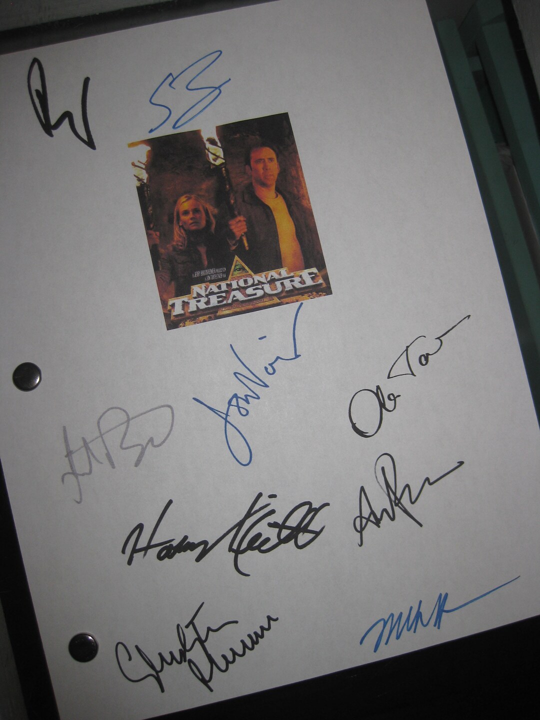 National Treasure Signed Film Movie Script Screenplay X9 Autograph ...