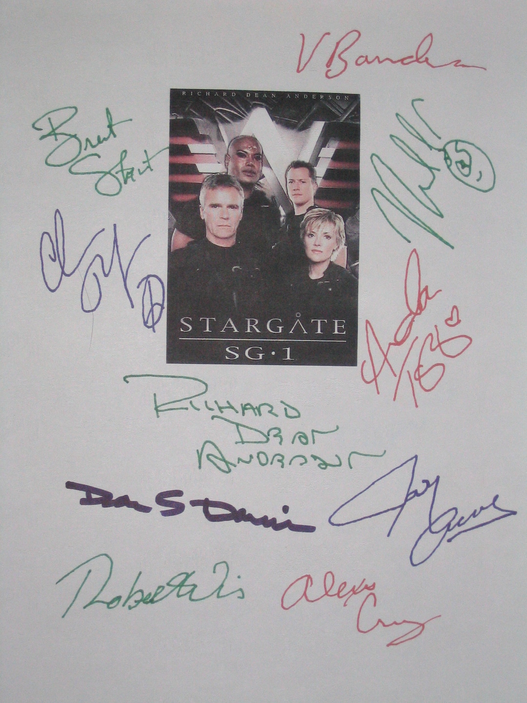 Stargate SG-1 Signed TV Script Screenplay X10 Richard Dean Anderson ...