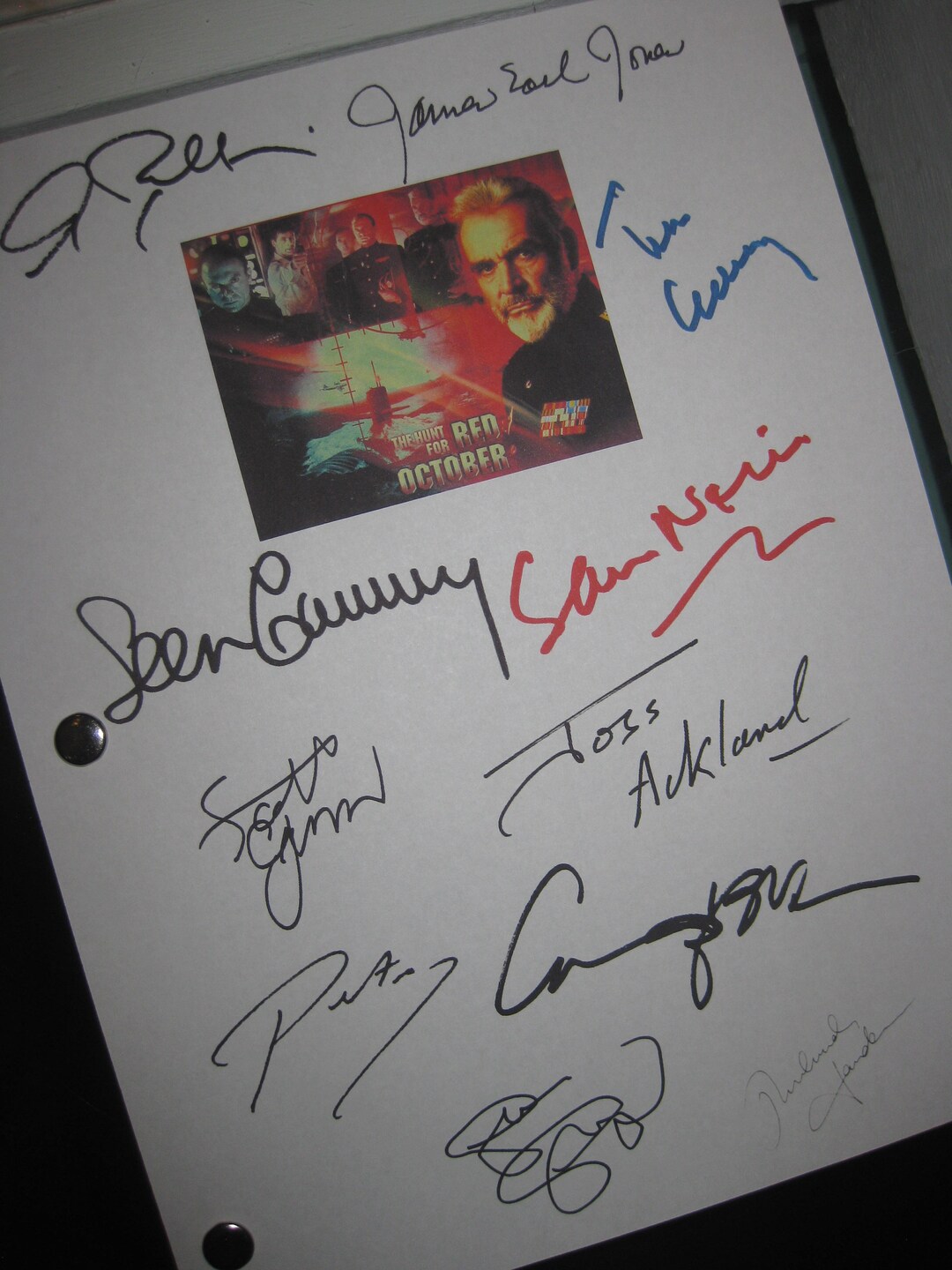 The Hunt for Red October Signed Movie Film Script Screenplay X11 ...