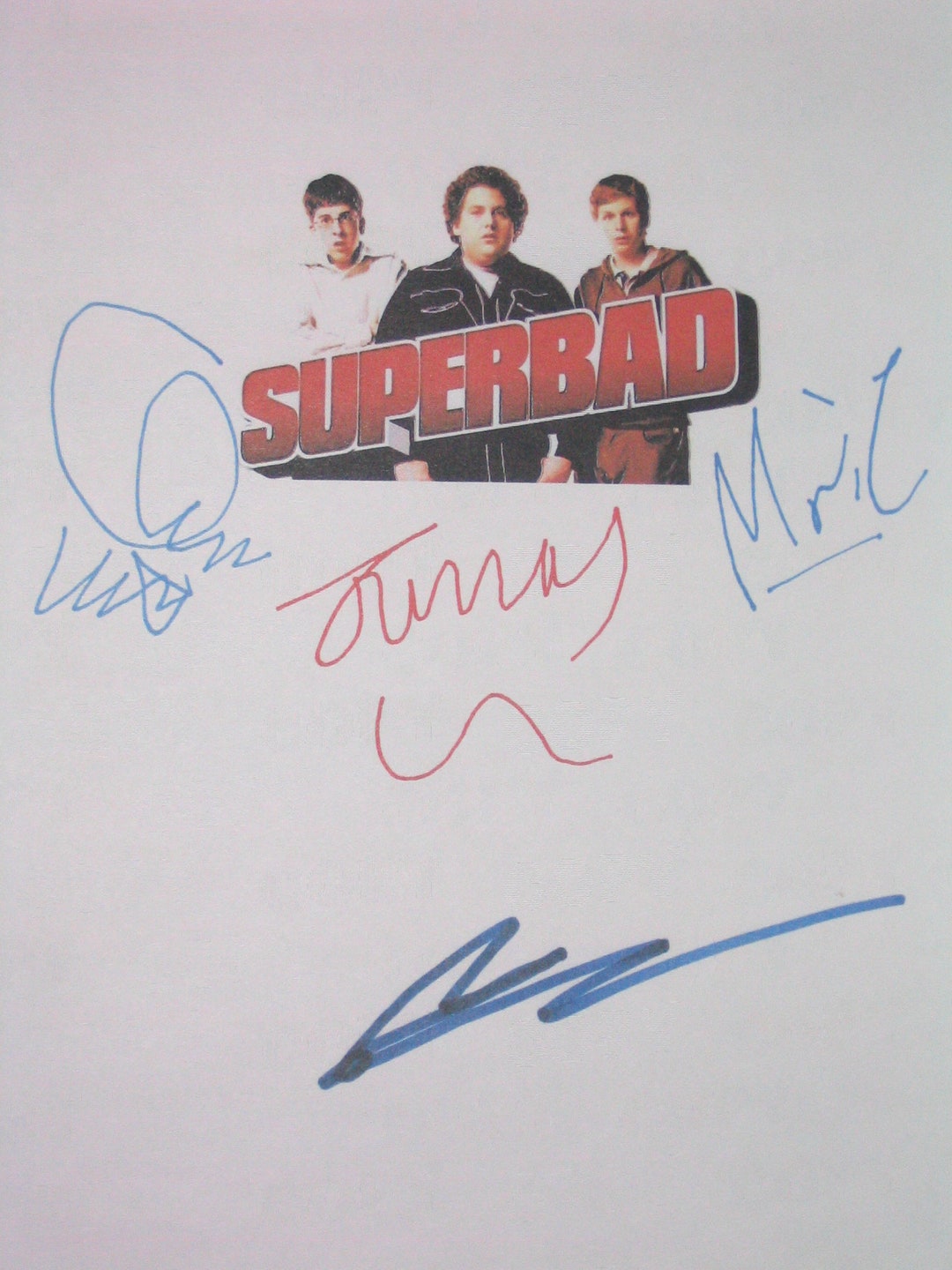 Superbad Signed Movie Film Script Screenplay Seth Rogen Jonah Hill Michael Cera Christopher ...