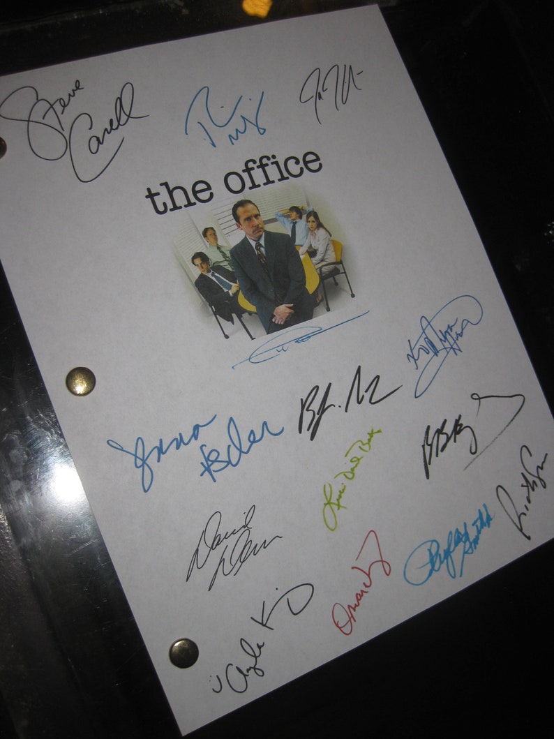 The Office Signed Pilot TV Script Screenplay X14 Autographs Ricky ...