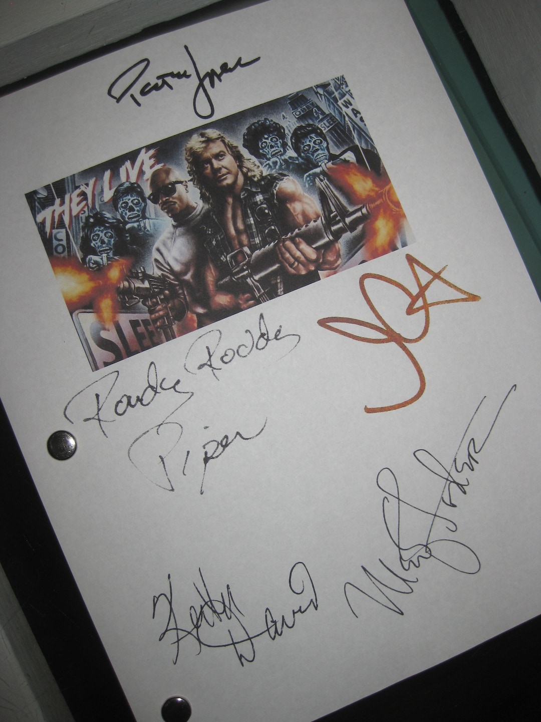 They Live Signed Movie Film Script Screenplay X5 Autograph John ...