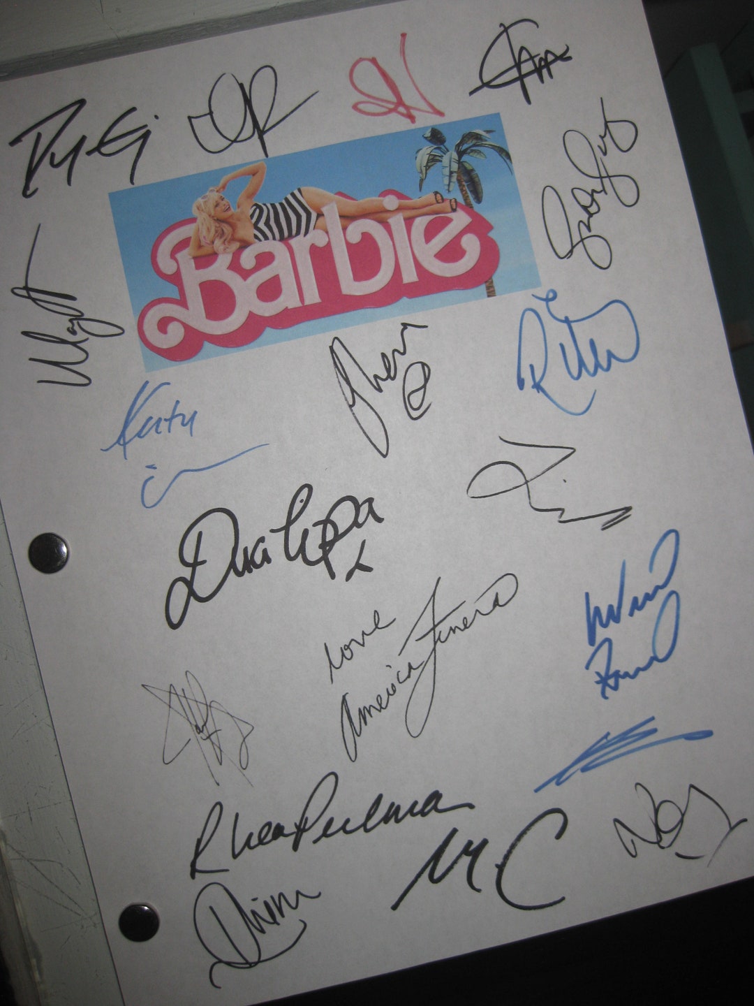 Barbie 2023 Signed Movie Film Script Screenplay X19 Autograph Margot ...