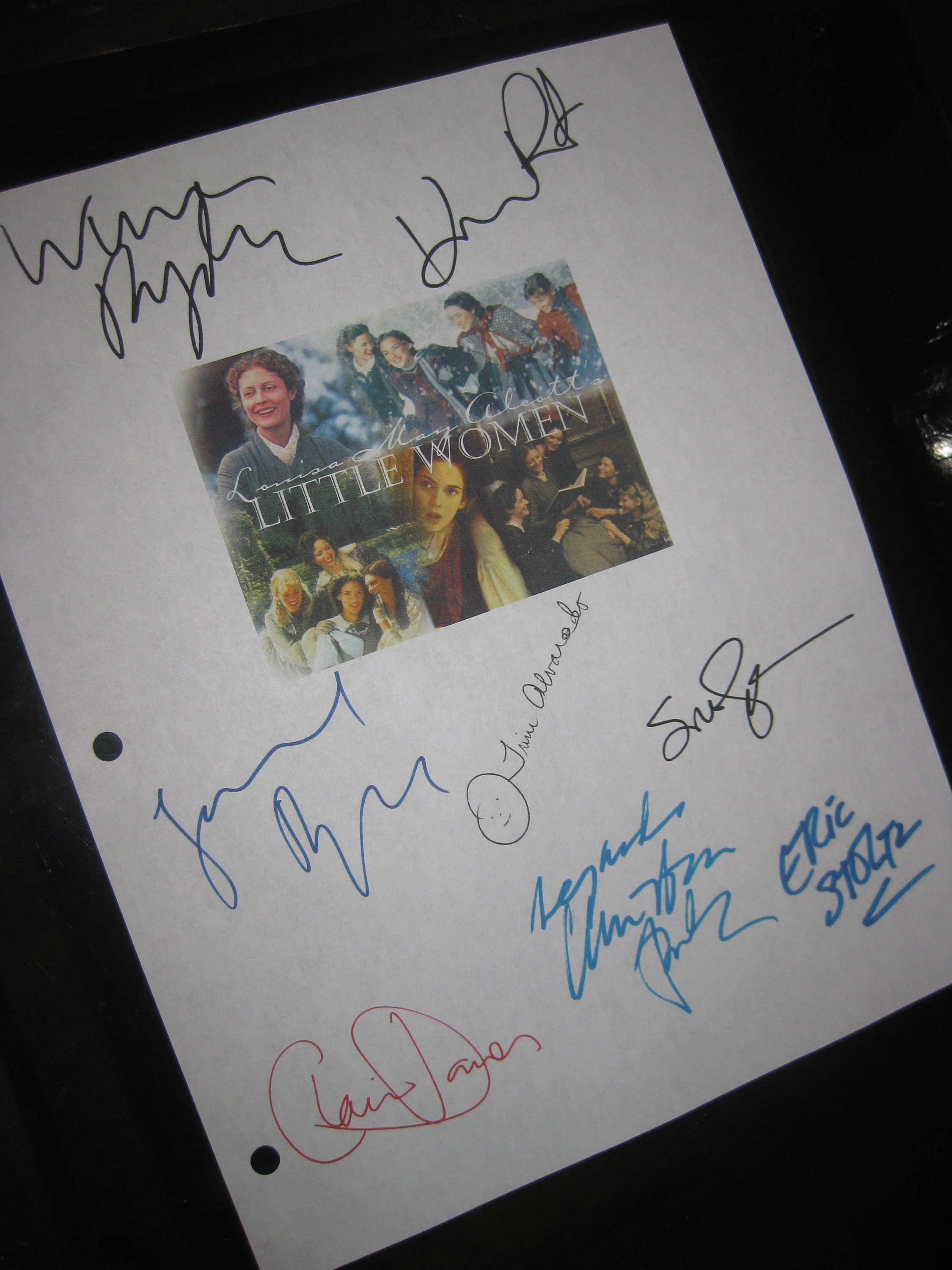 Little Women Signed Film Movie Script Screenplay Autograph X8 Winona ...