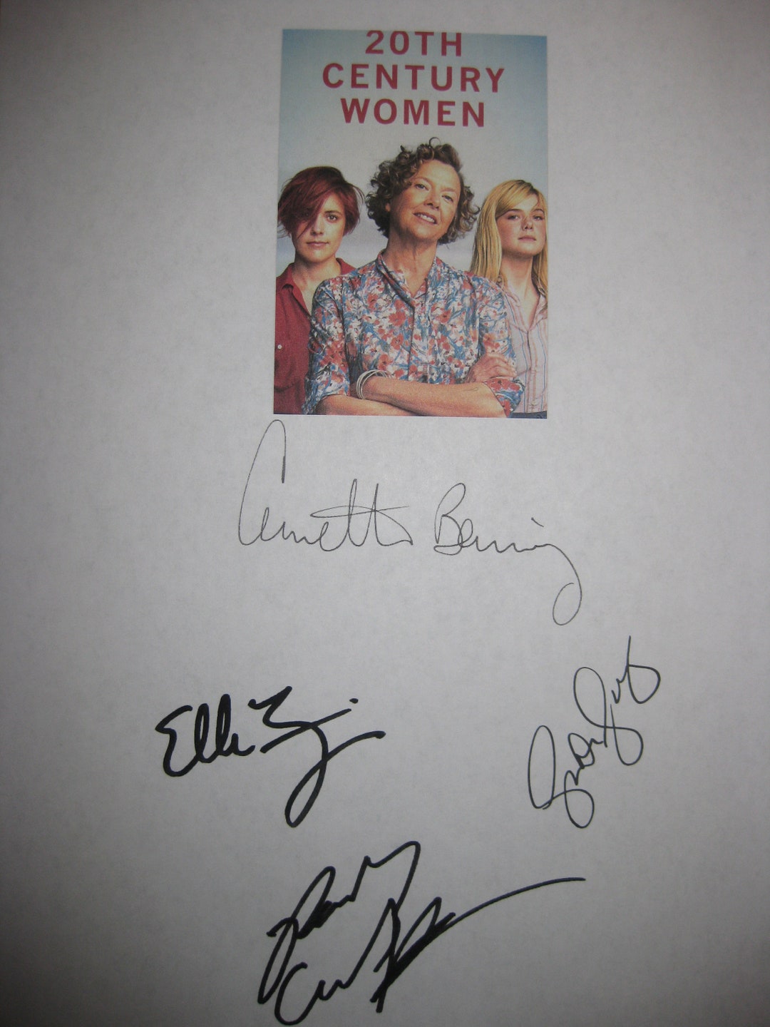 20th Century Women Signed Film Movie Screenplay Script X4 Autograph ...