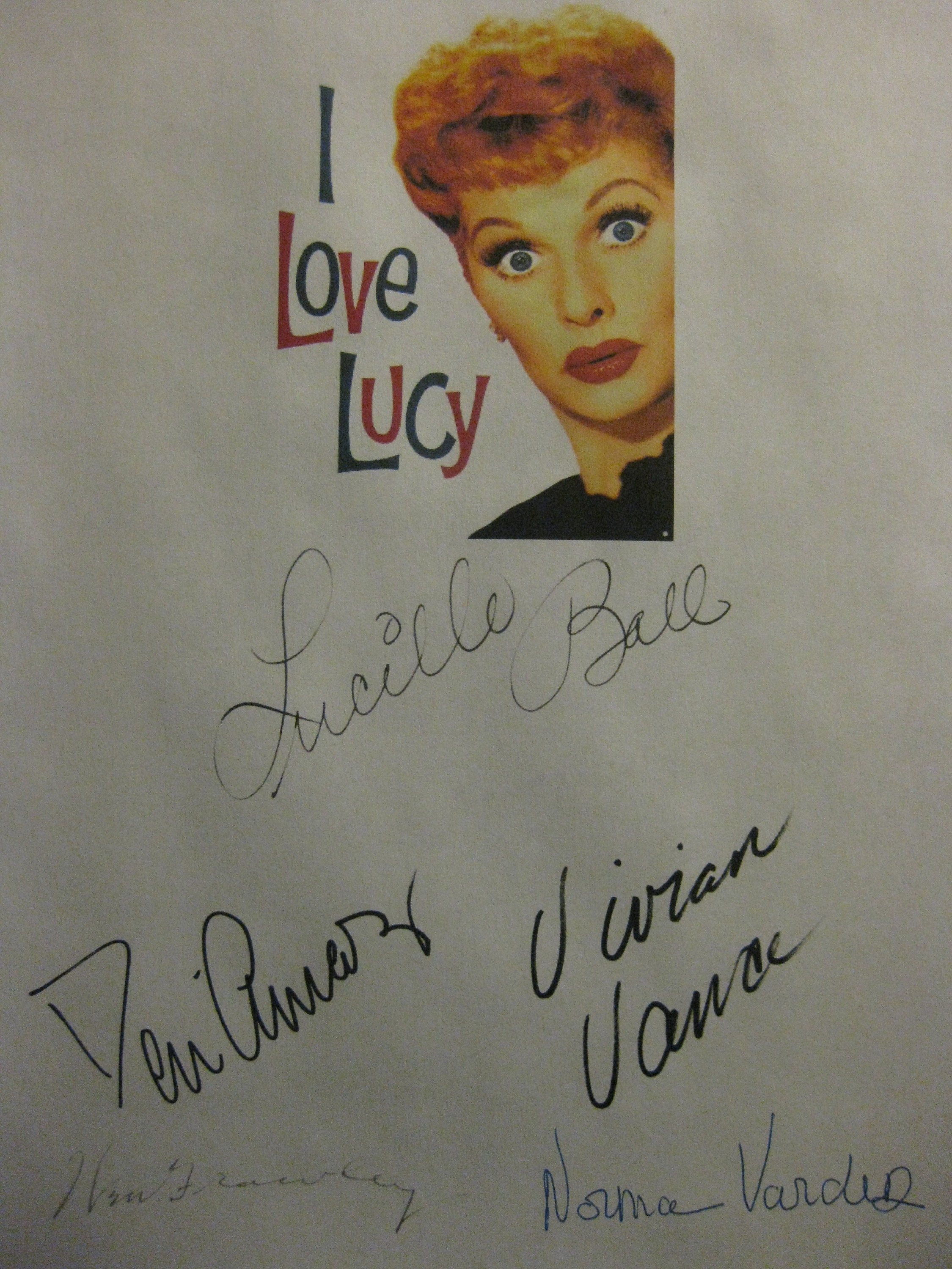 I Love Lucy Signed TV Script Screenplay X5 Autograph Lucille Ball Desi ...