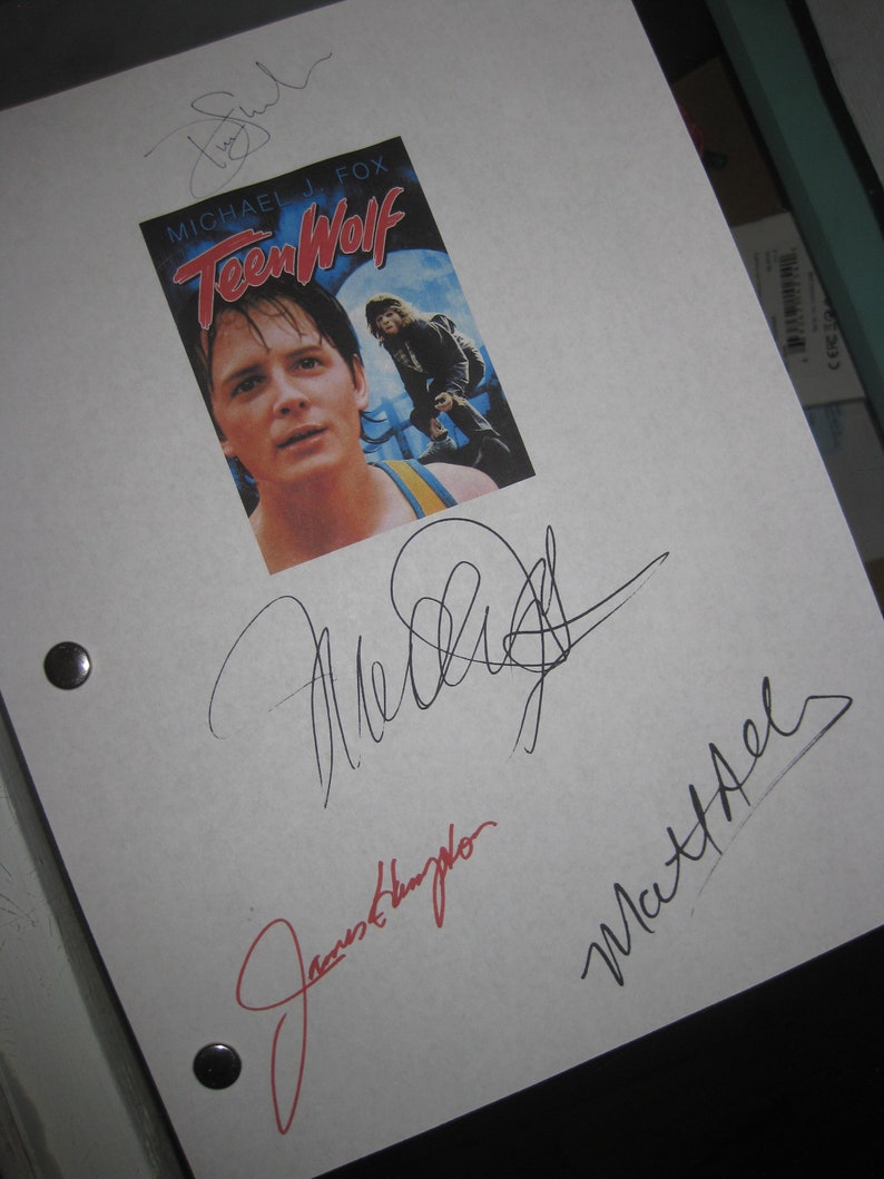 Teen Wolf Signed Movie Film Script Screenplay X4 Autograph Michael J ...