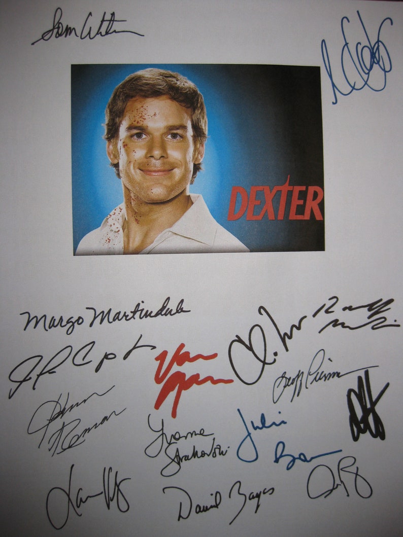 Dexter Pilot Signed TV Screenplay Script X15 Autograph Michael C Hall ...