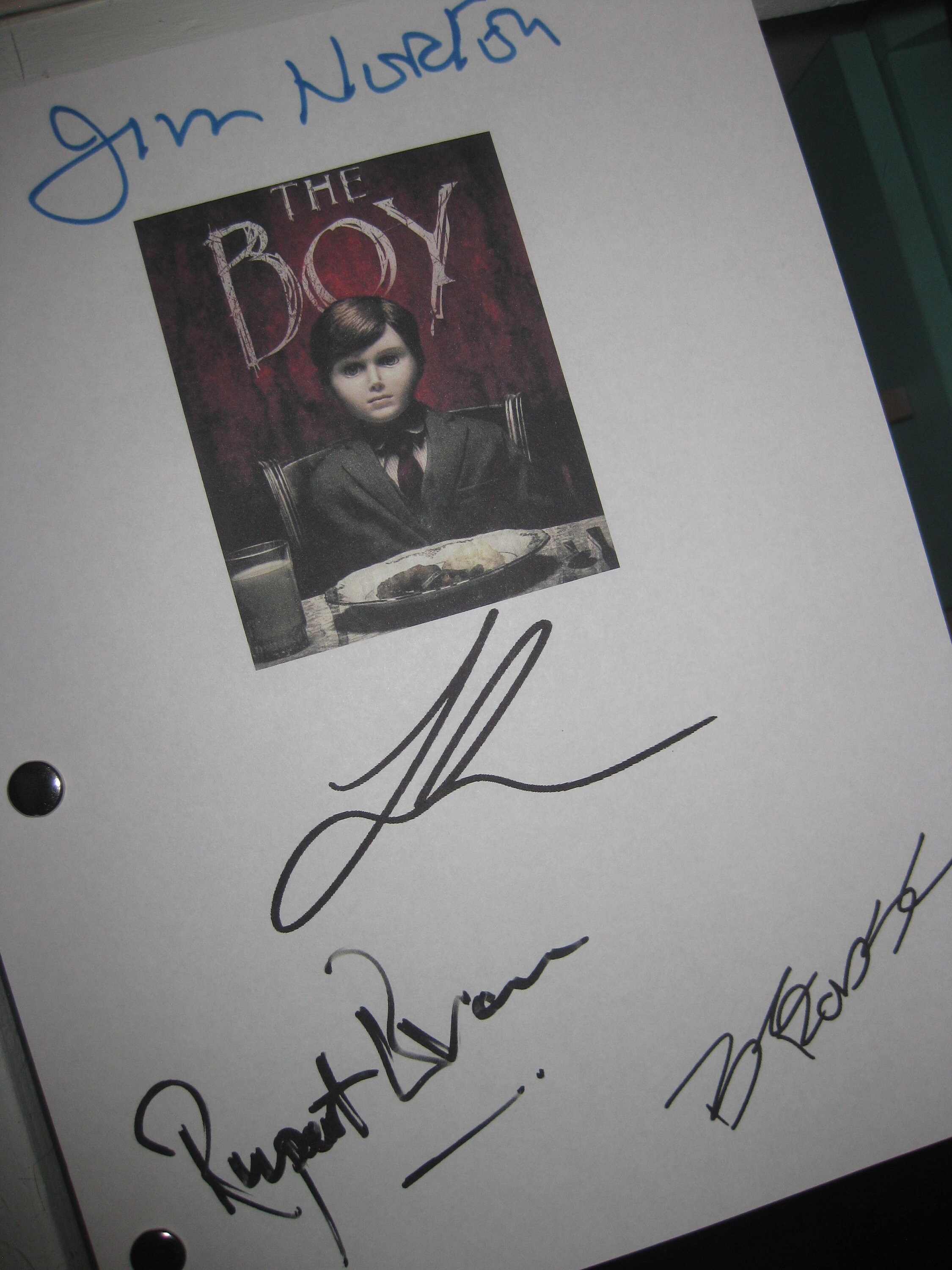 The Boy Signed Movie Film Script Screenplay X4 Lauren Cohan Rupert ...