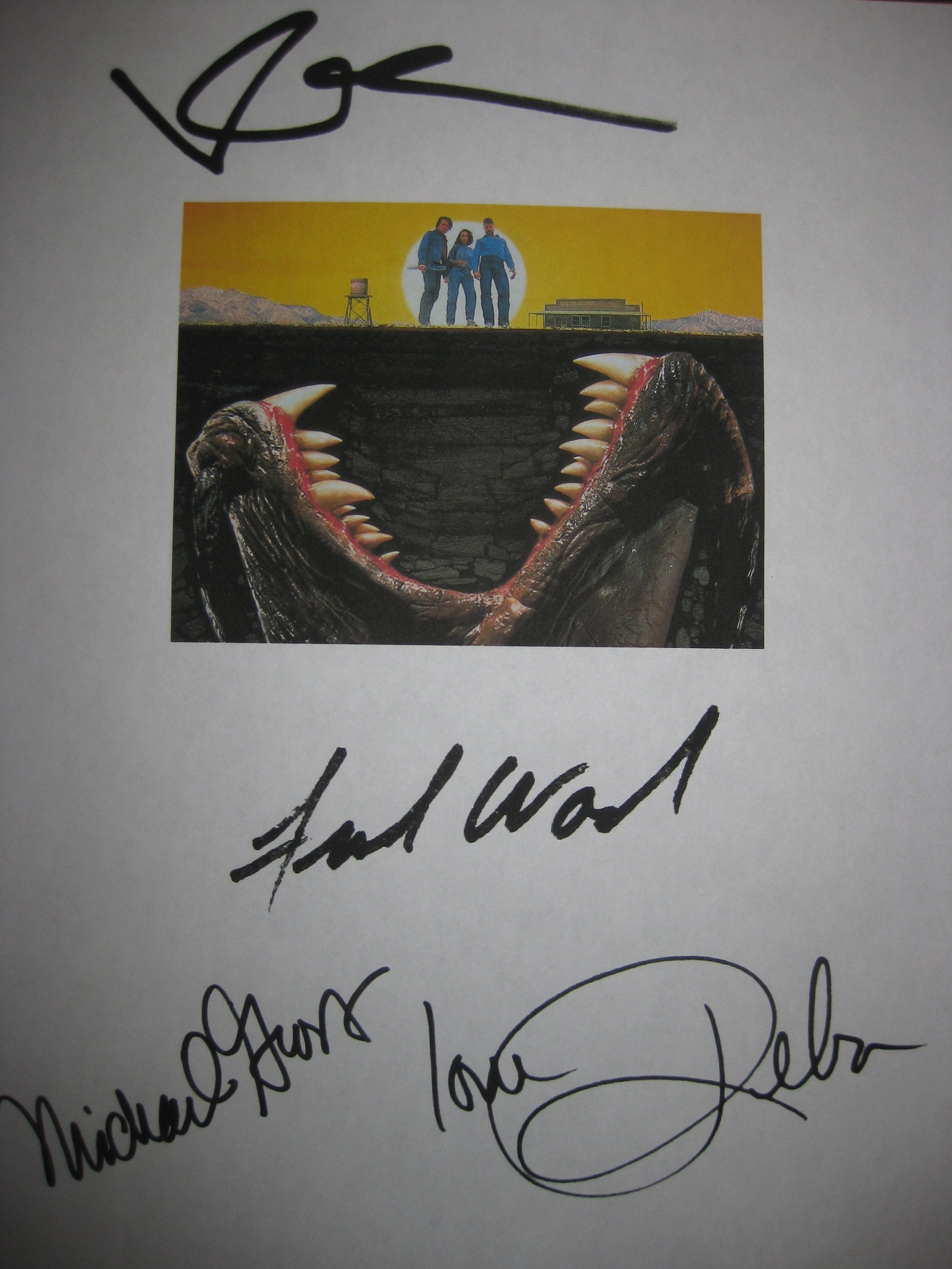 Tremors Signed Film Movie Script Screenplay X4 Autograph Kevin Bacon ...