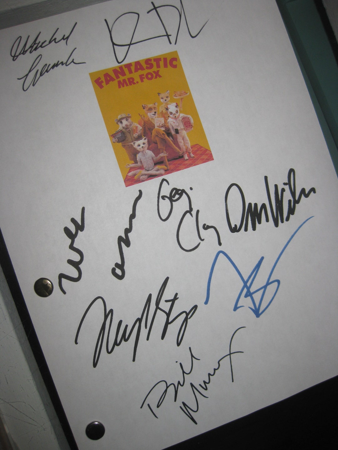 Fantastic Mr. Fox Signed Film Movie Screenplay Script X8 Autographs Wes ...