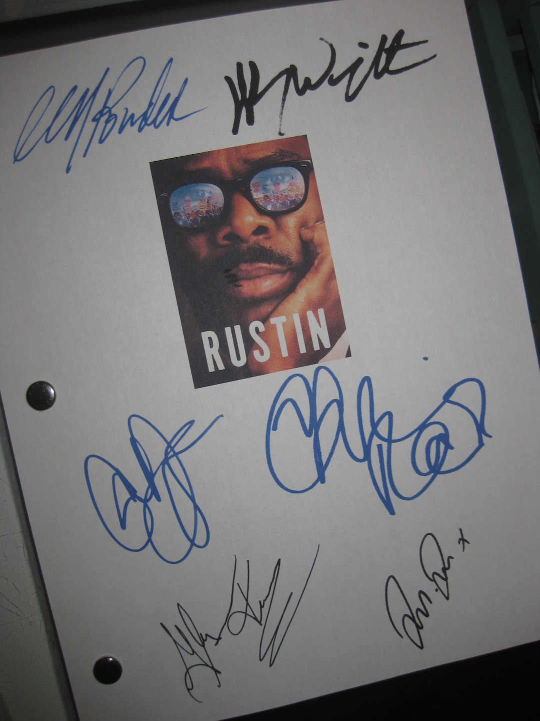 Rustin Signed 2023 Movie Film Script Screenplay X6 Autograph Colman Domingo Chris Rock Glynn ...