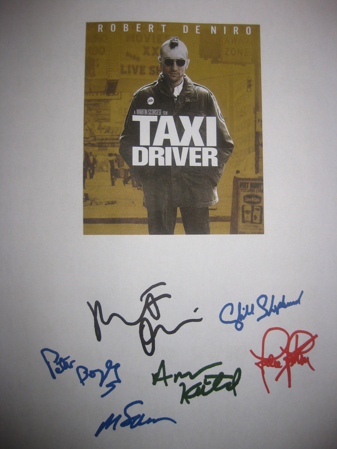 Taxi Driver Signed Film Movie Script Screenplay X6 Robert De Nero ...