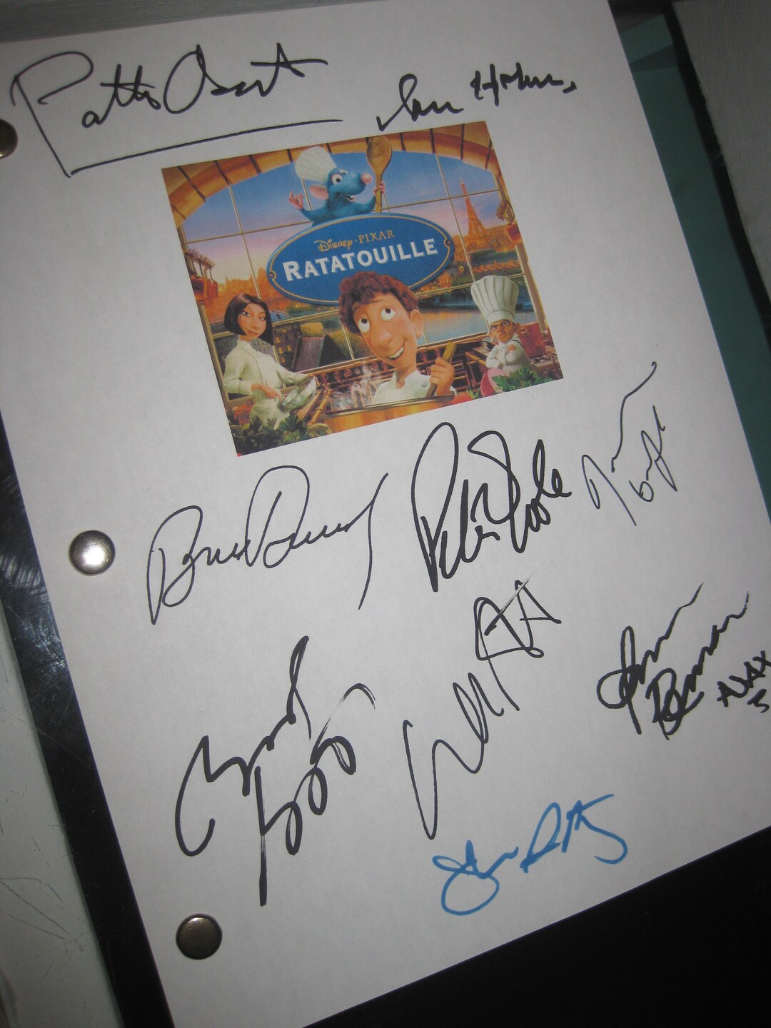 Ratatouille Signed Film Movie Script Screenplay X9 Autograph Patton ...