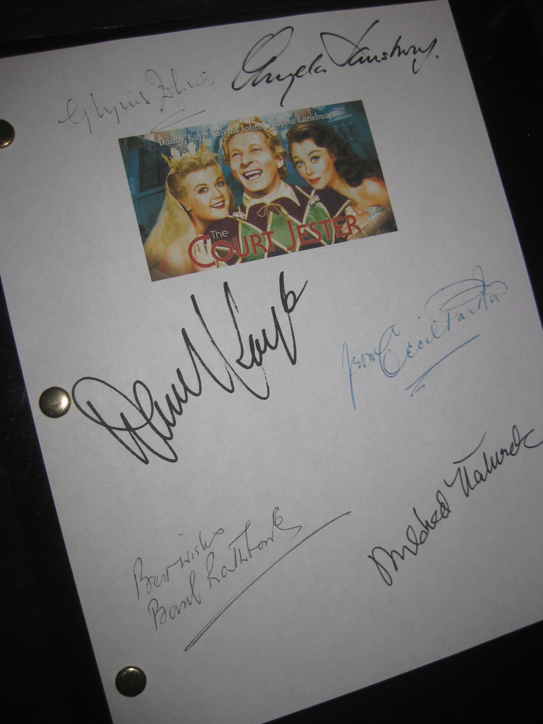 The Court Jester Signed Film Movie Screenplay Script Autograph X6 Danny ...