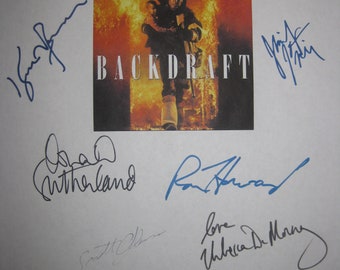 Backdraft Movie Script Signed Screenplay Autographed: Ron Howard, Kurt ...