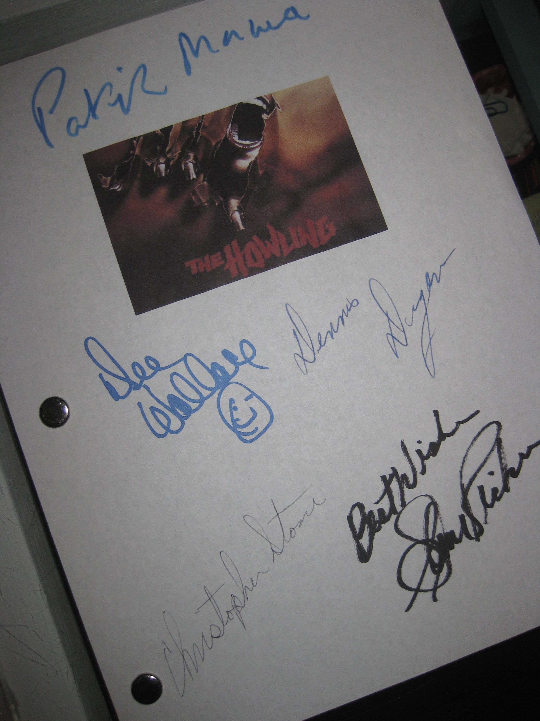 The Howling Signed Movie Film Script Screenplay X5 Autograph Dee ...