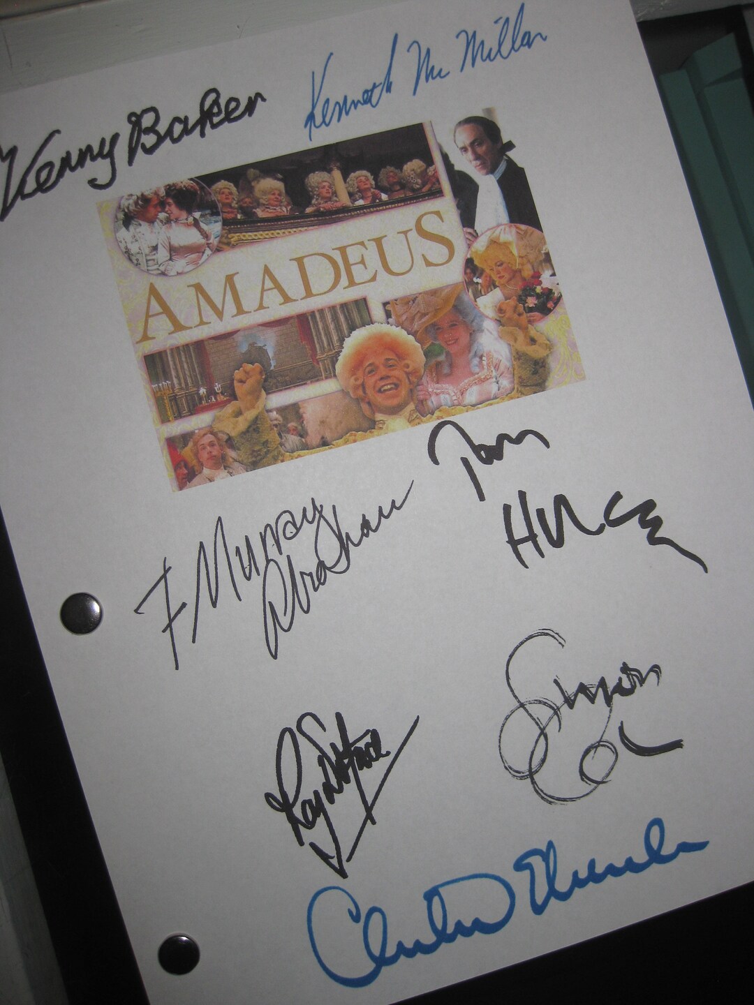 Amadeus Signed Movie Film Script Screenplay X7 Autograph F. Murray ...
