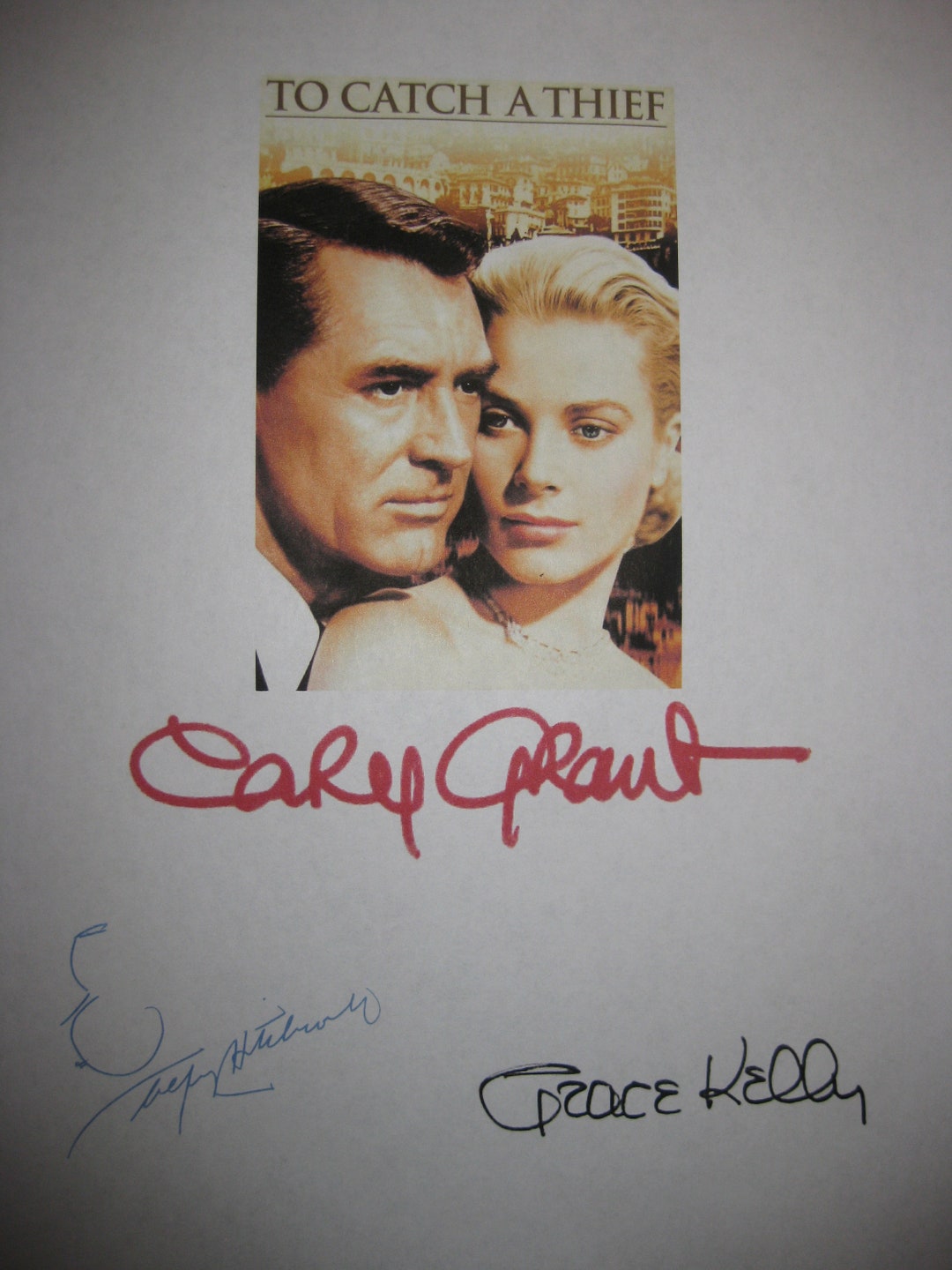 To Catch a Thief Signed Film Movie Script Screenplay Autograph Alfred ...