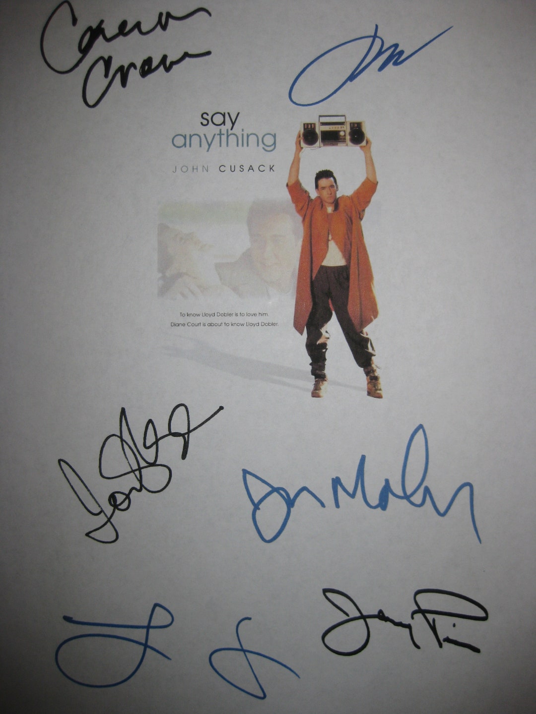 Say Anything Signed Film Moive Script Screenplay X6 Autograph John ...