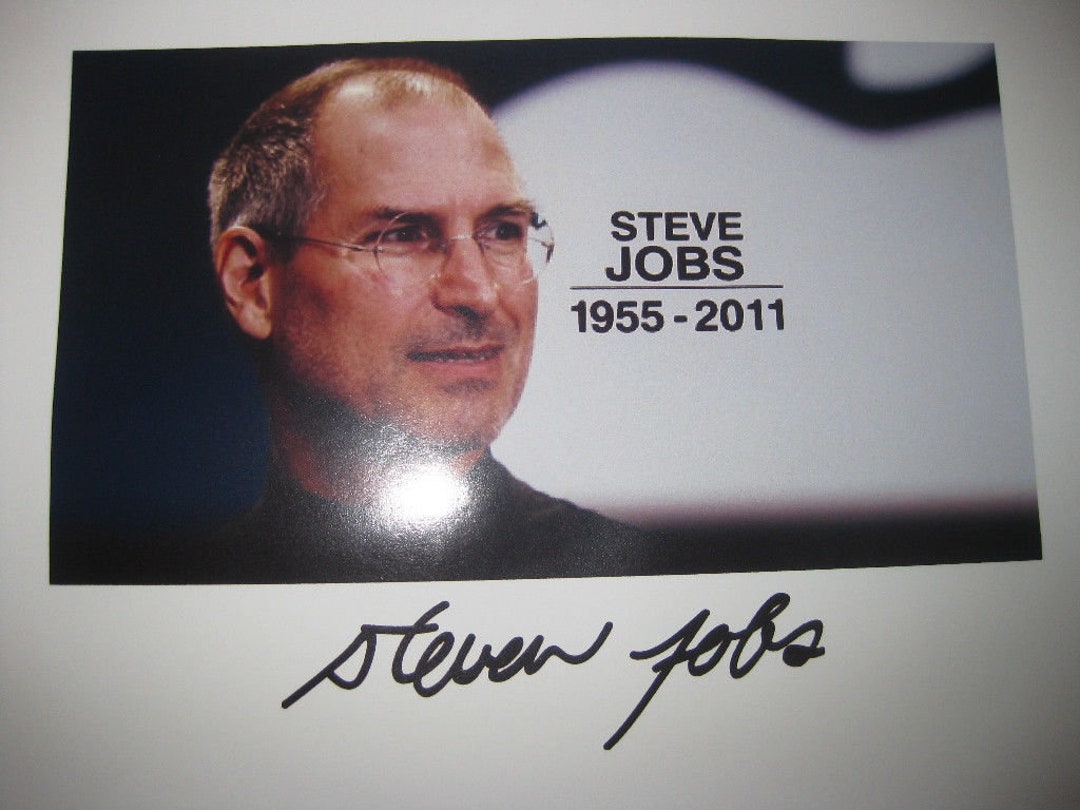 Steve Jobs Signed Photo Steven 1998 to 2010 8x10 Autographed Signature ...