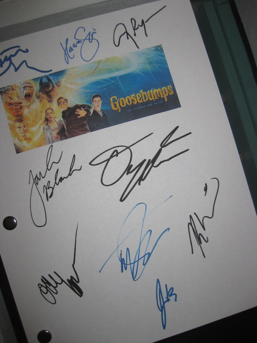 Goosebumps Signed Movie Film Script Screenplay X9 Autograph Jack Black ...