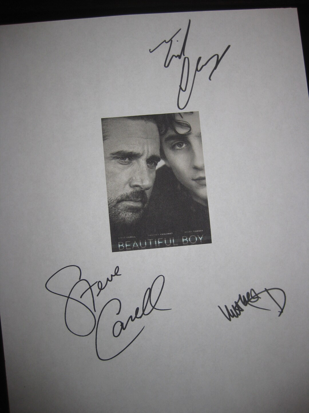 Beautiful Boy Signed Film Movie Screenplay Script Autographs X3 Steve ...