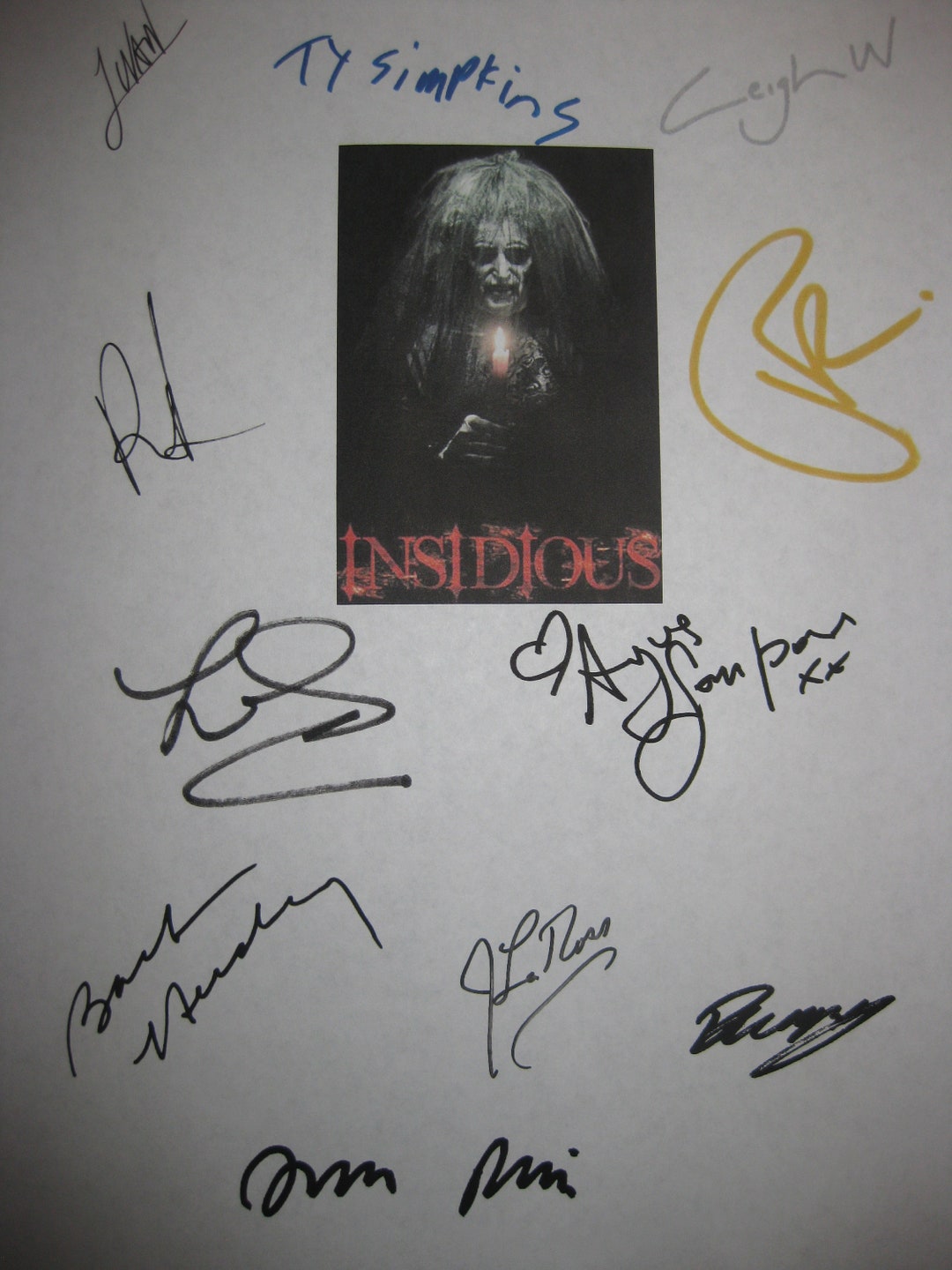 Insidious Signed Film Movie Screenplay Script X11 Autograph Patrick ...