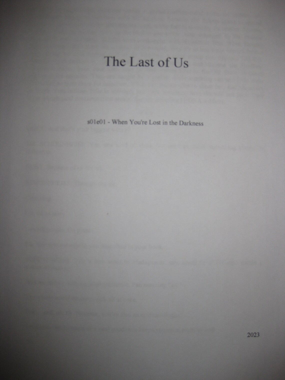 The Last of US Signed TV Pilot Script Screenplay X4 Autographs Pedro ...