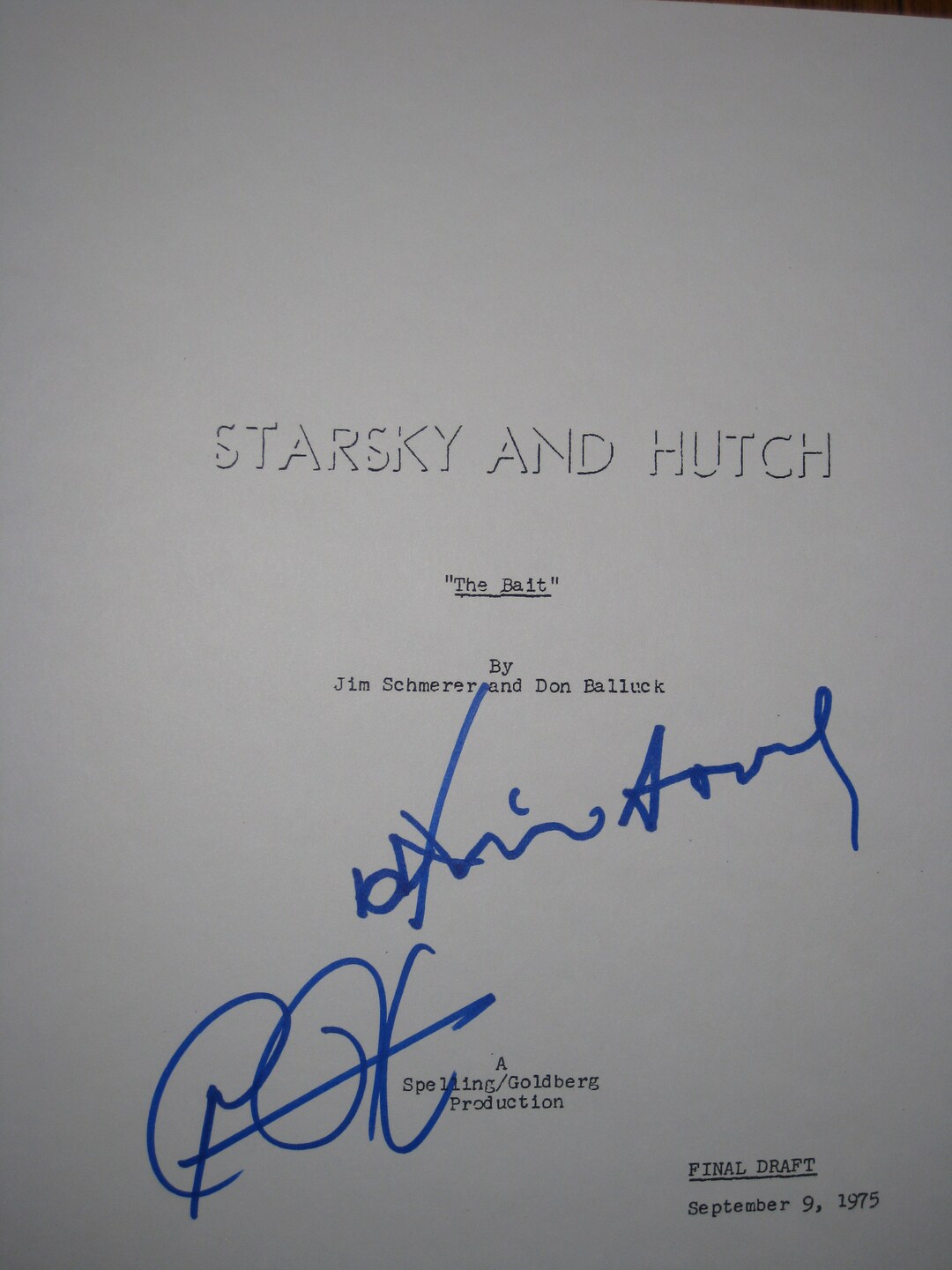 Starsky and Hutch Signed TV Script Screenplay Autograph David Soul Paul ...
