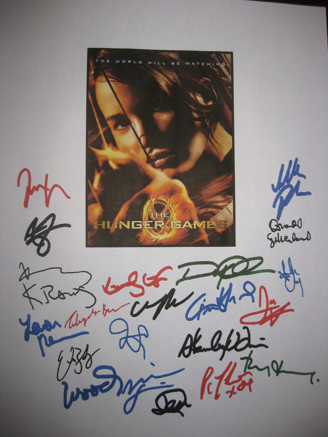 Hunger Games Signed Film Movie Screenplay Script X21 Autograph Jennifer ...