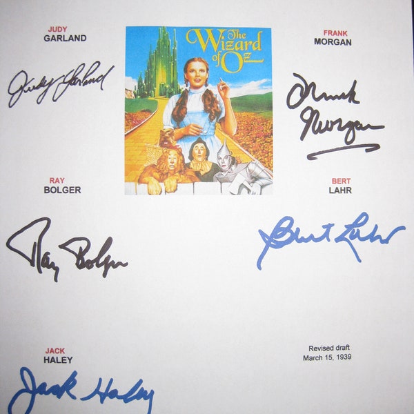 Wizard of Oz Movie Script - Etsy