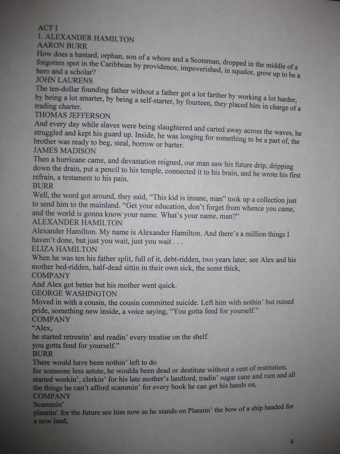 Hamilton Signed Broadway Musical Script X11 Autograph Lin-manuel ...