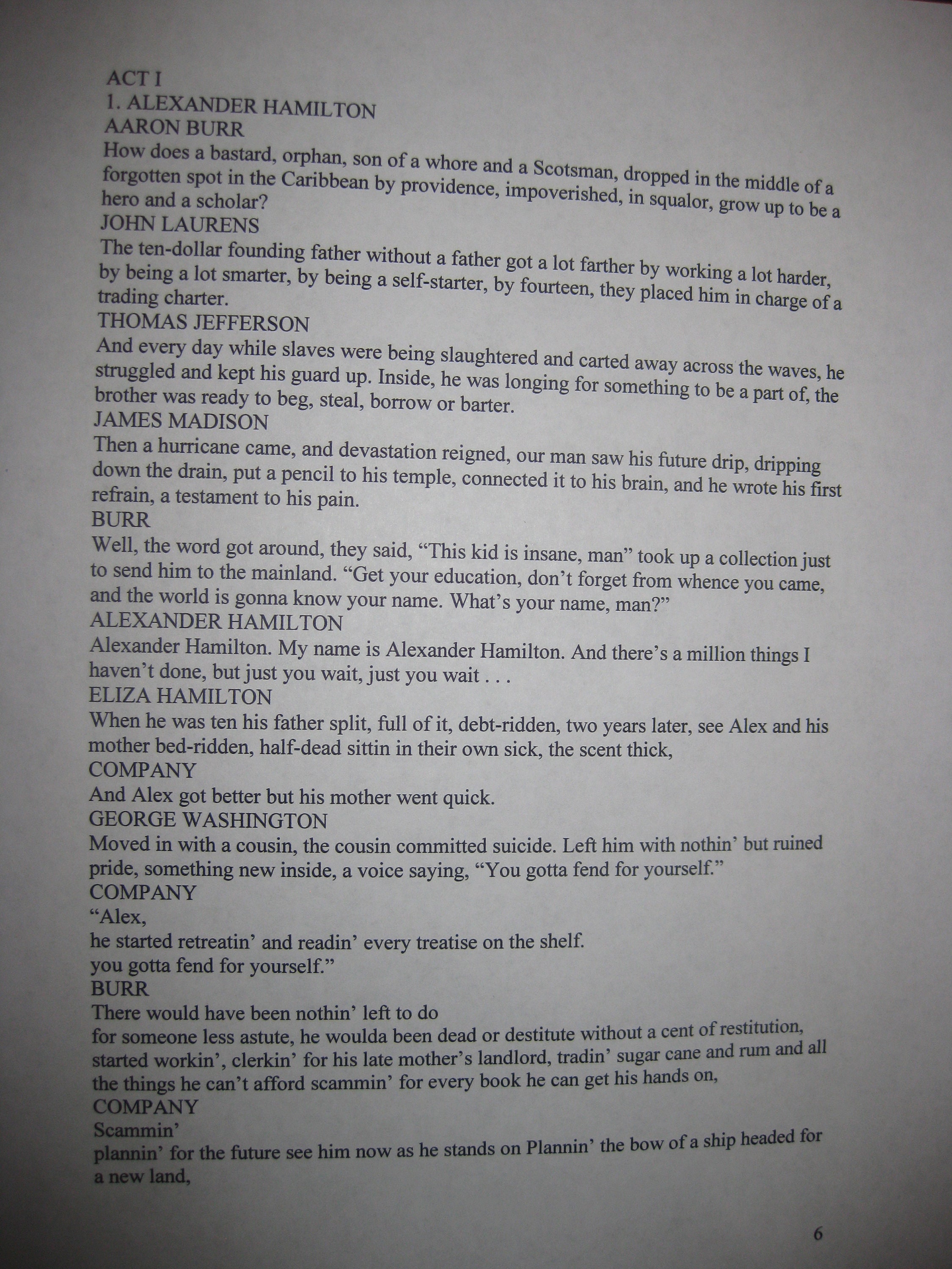 Hamilton Signed Broadway Musical Script X11 Autograph Lin-manuel ...