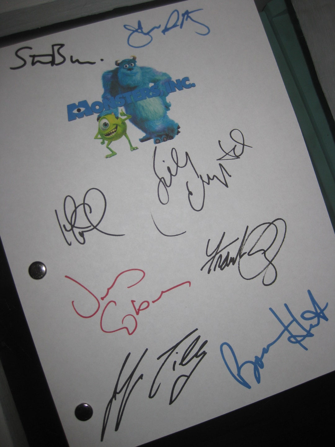 Monsters Inc. Signed Movie Film Script Screenplay X8 John Goodman Billy ...