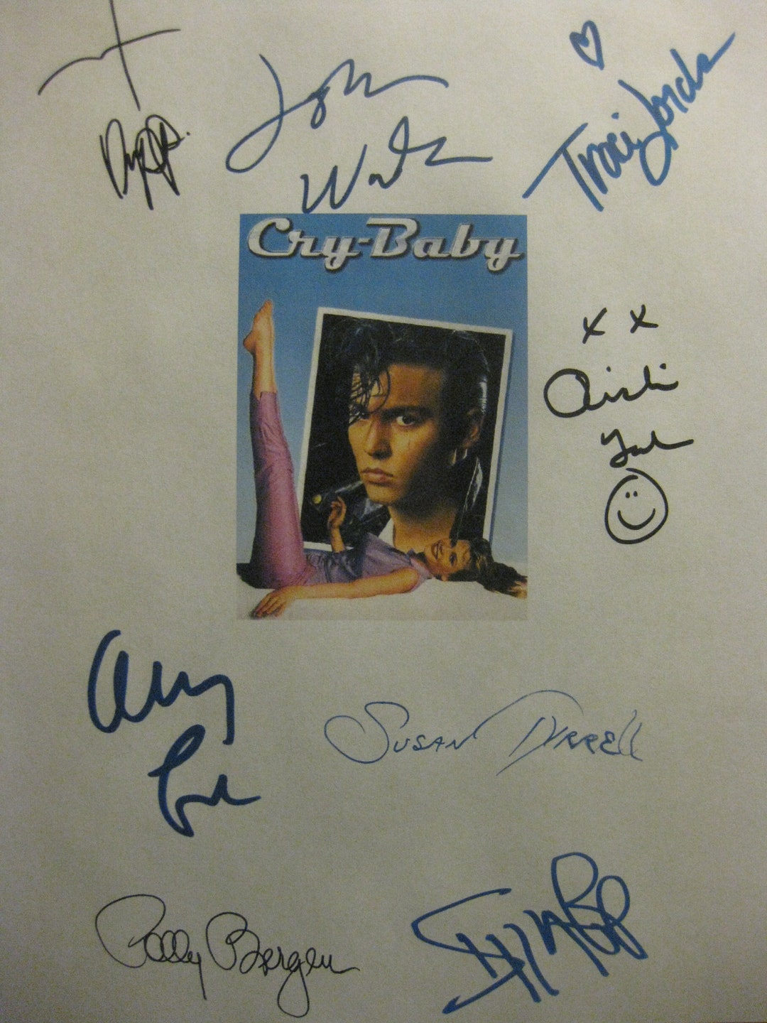 Cry Baby Signed Film Movie Screenplay Script X8 Autograph Johnny Depp ...