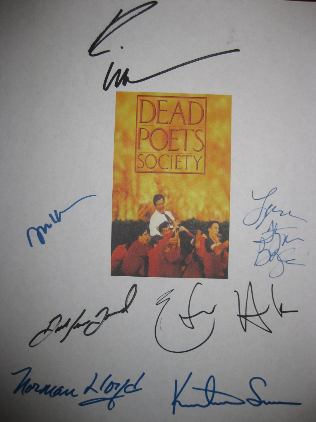 Dead Poets Society Signed Film Movie Screenplay Script Autographs Robin ...