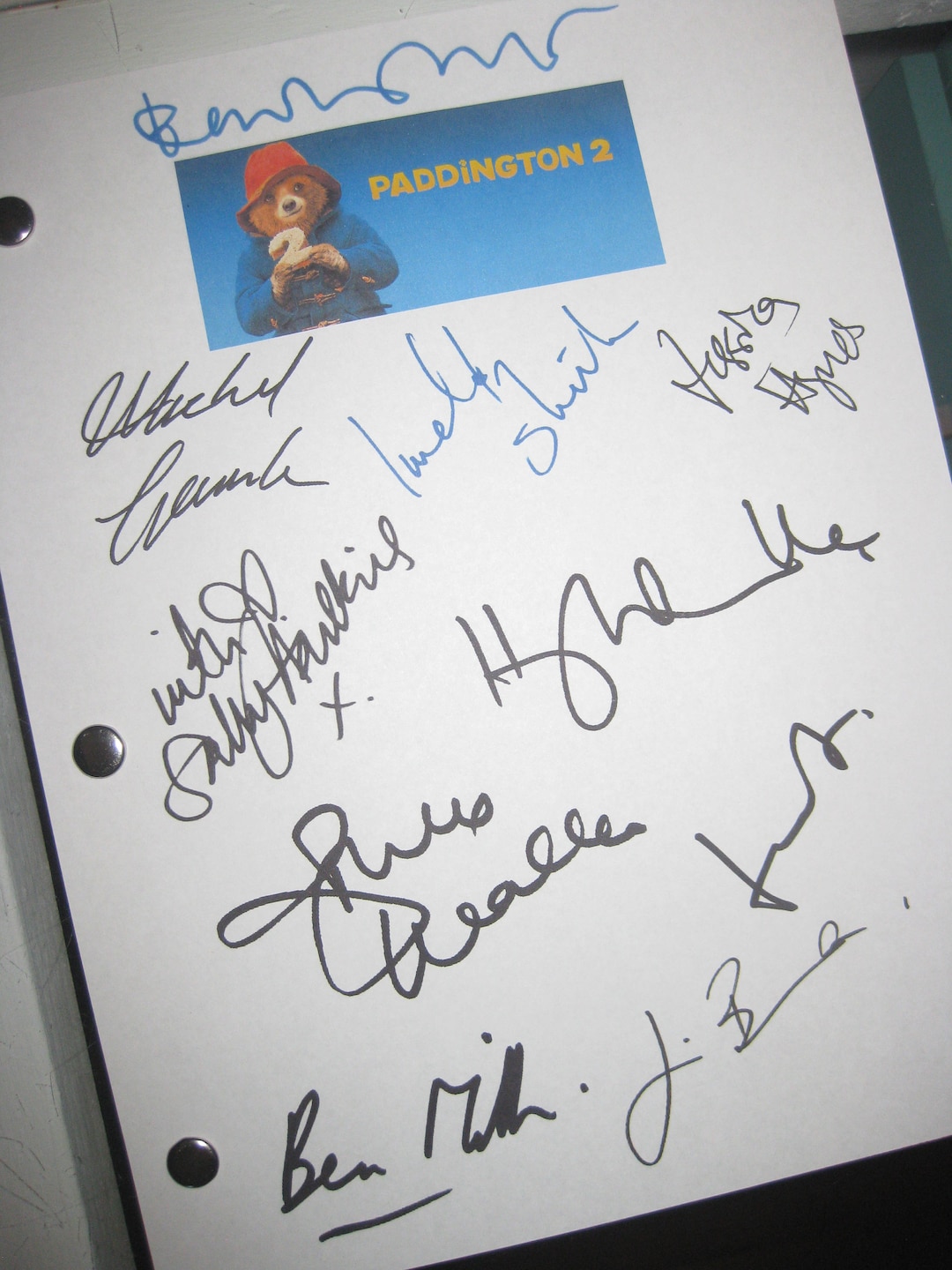 Paddington 2 Signed Movie Film Script Screenplay X10 Autograph Ben ...