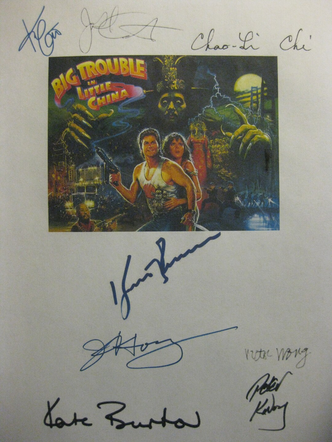 Big Trouble in Little China Signed Film Movie Screenplay Script ...