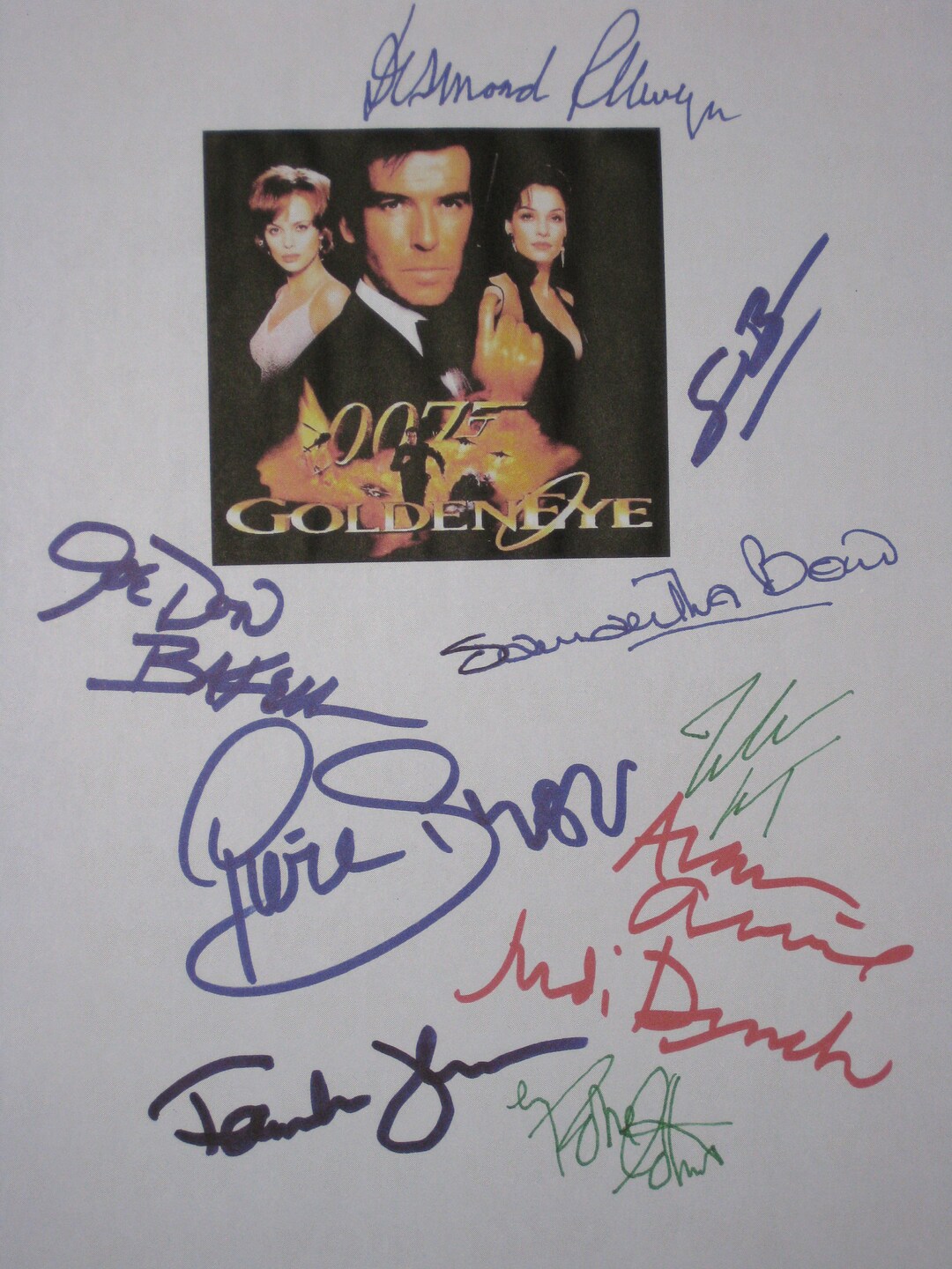 Goldeneye Signed Film Movie Script Screenplay X10 Bond 007 Pierce ...