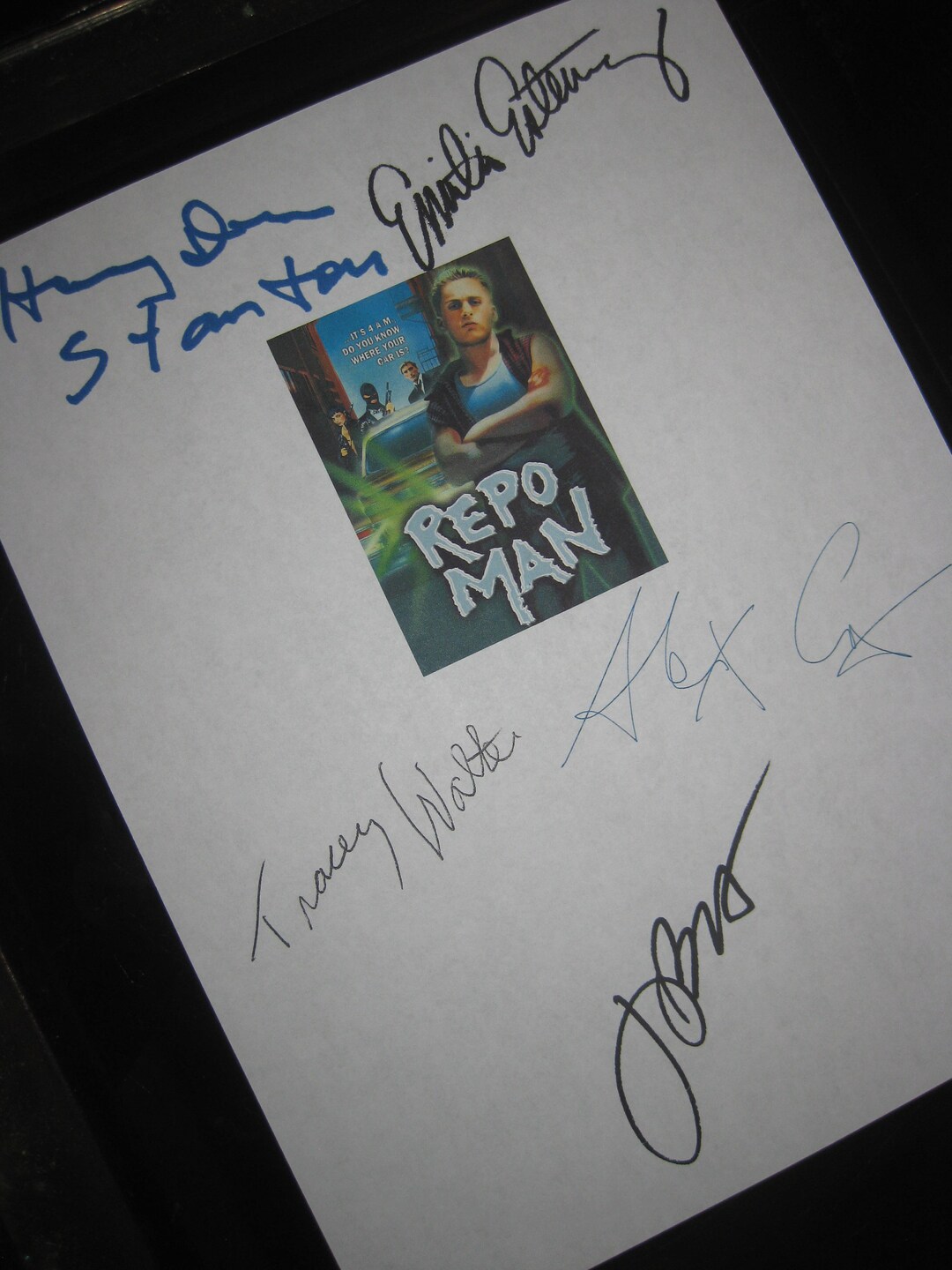 Repo Man Signed Movie Film Script Screenplay X5 Autograph Harry Dean ...