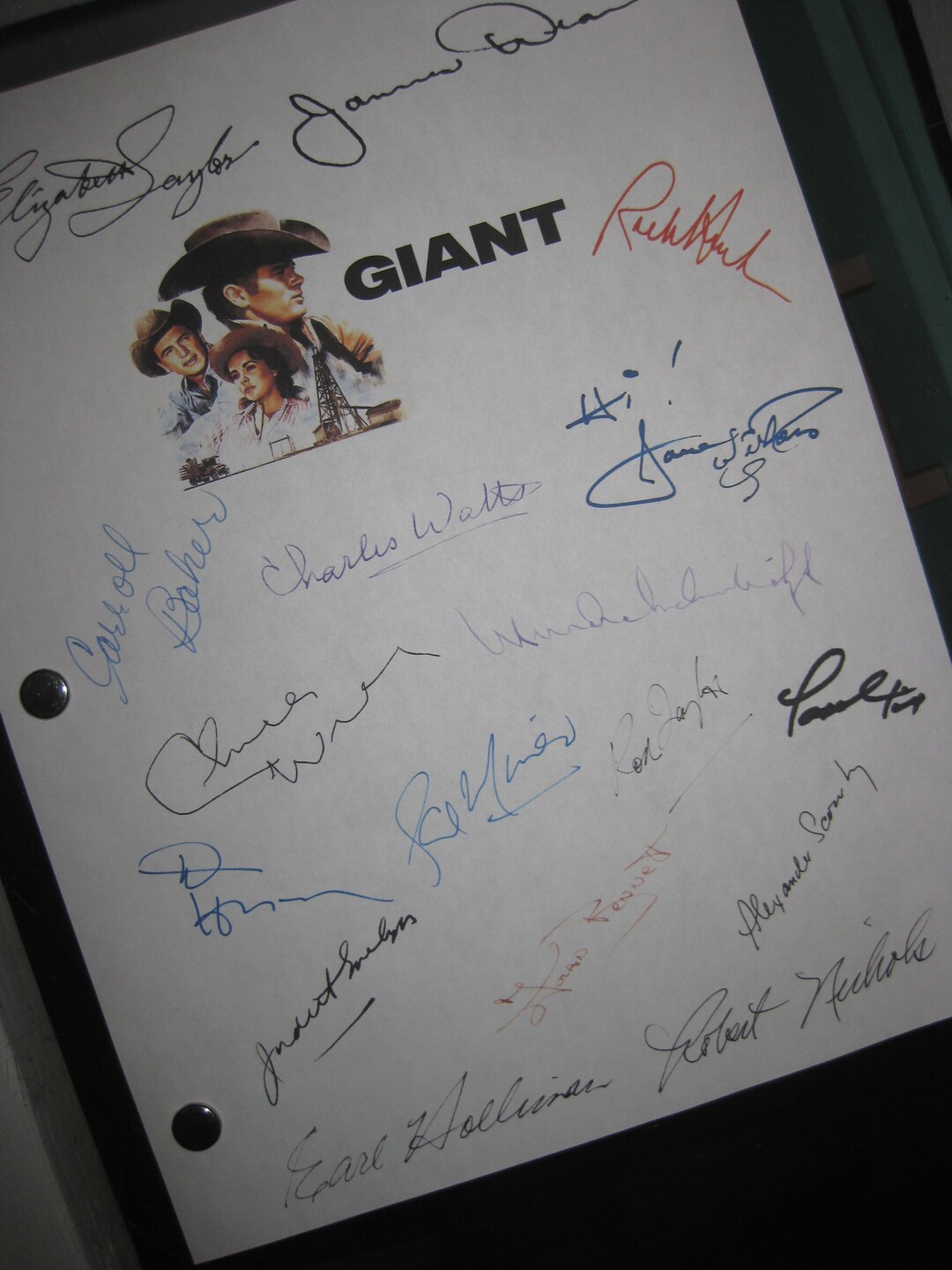 Giant Signed Movie Film Script Screenplay X17 Autograph Elizabeth ...