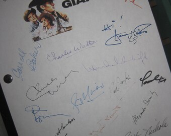 Giant Movie Signed Script Screenplay Autographed: Elizabeth Taylor ...