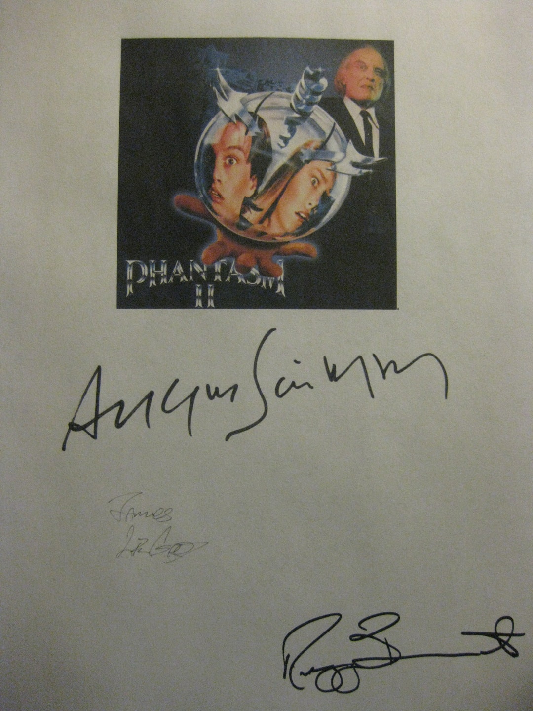 Phantasm II 2 Signed Film Movie Screenplay Horror Script Autograph X3 ...