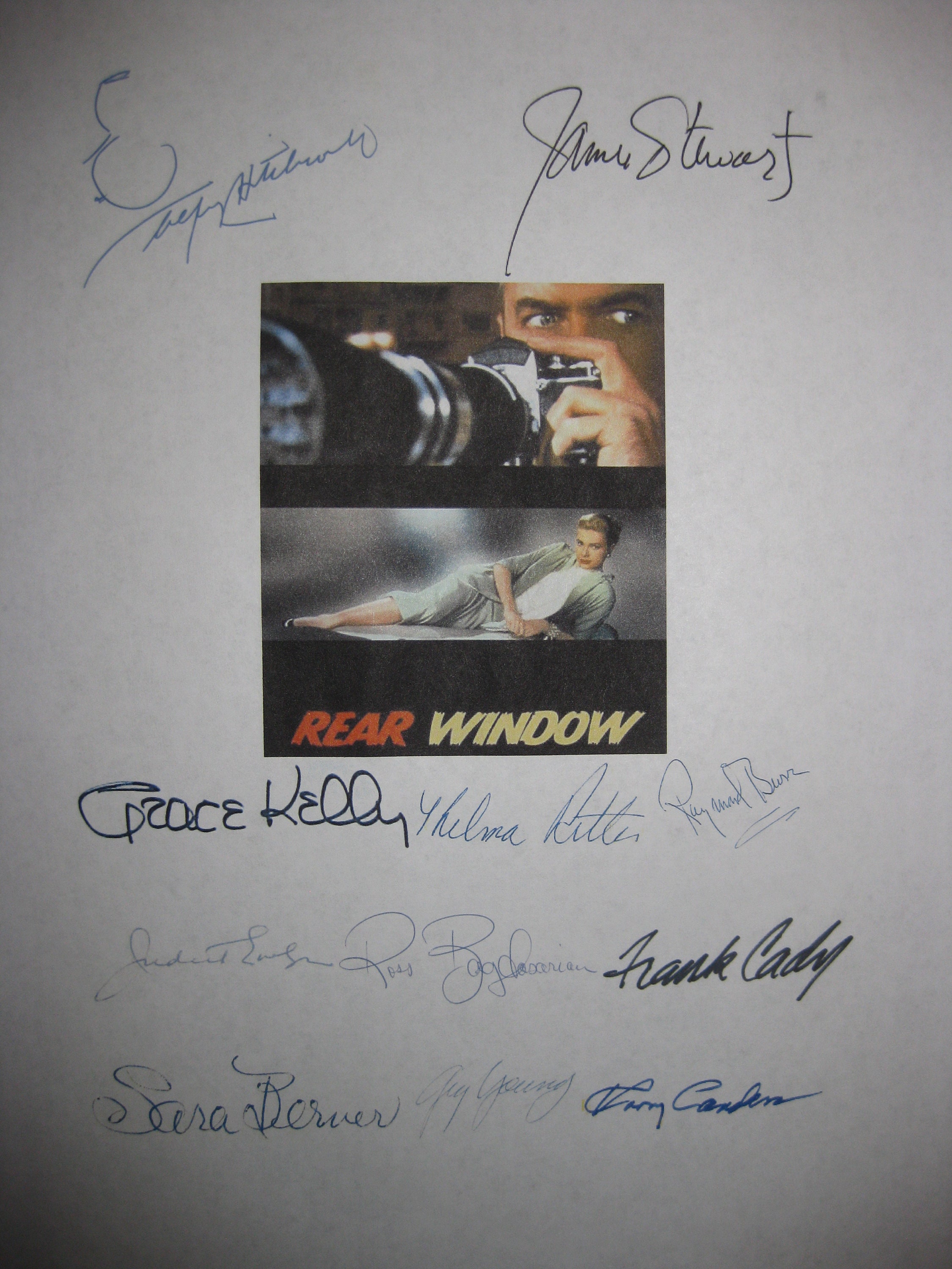Rear Window Signed Film Movie Screenplay Script X11 Alfred Hitchcock ...