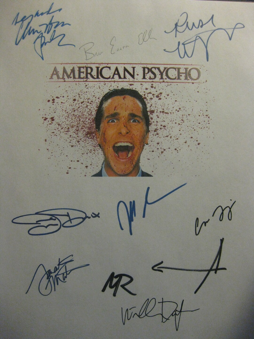 American Psycho Signed Film Movie Screenplay Script X10 Autographs ...