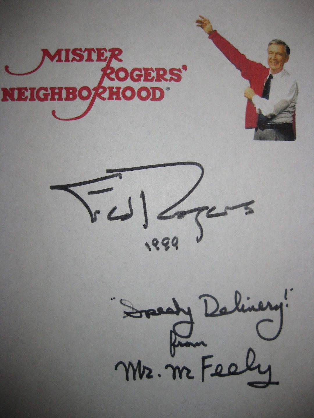 Mister Rogers' Neighborhood Signed TV Script Screenplay Autograph Fred ...