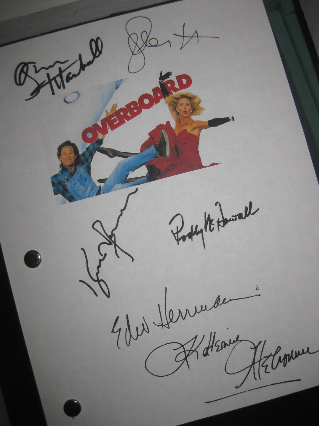 Overboard 1987 Signed Film Movie Screenplay Script X6 Autographs Garry ...